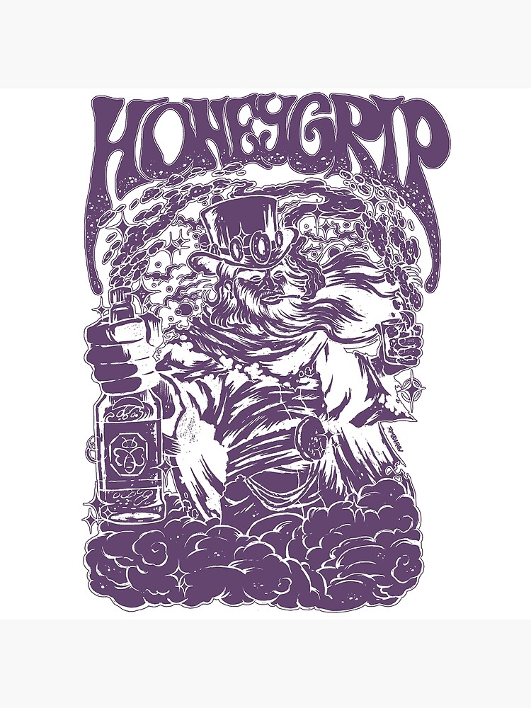"Uncle Funkle: Mono Deep Purple" Poster by Honeygrip | Redbubble