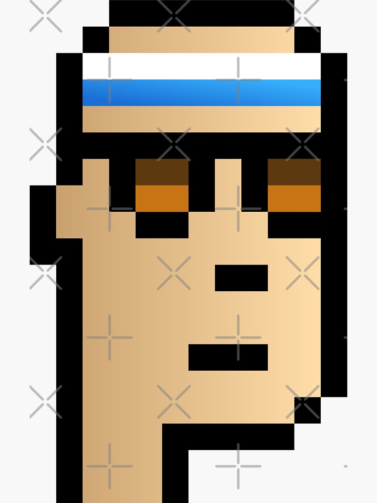 "CryptoPunk Art # 15" Sticker for Sale by IndraEkaPutra | Redbubble