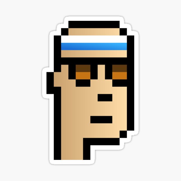 "CryptoPunk Art # 15" Sticker for Sale by IndraEkaPutra | Redbubble