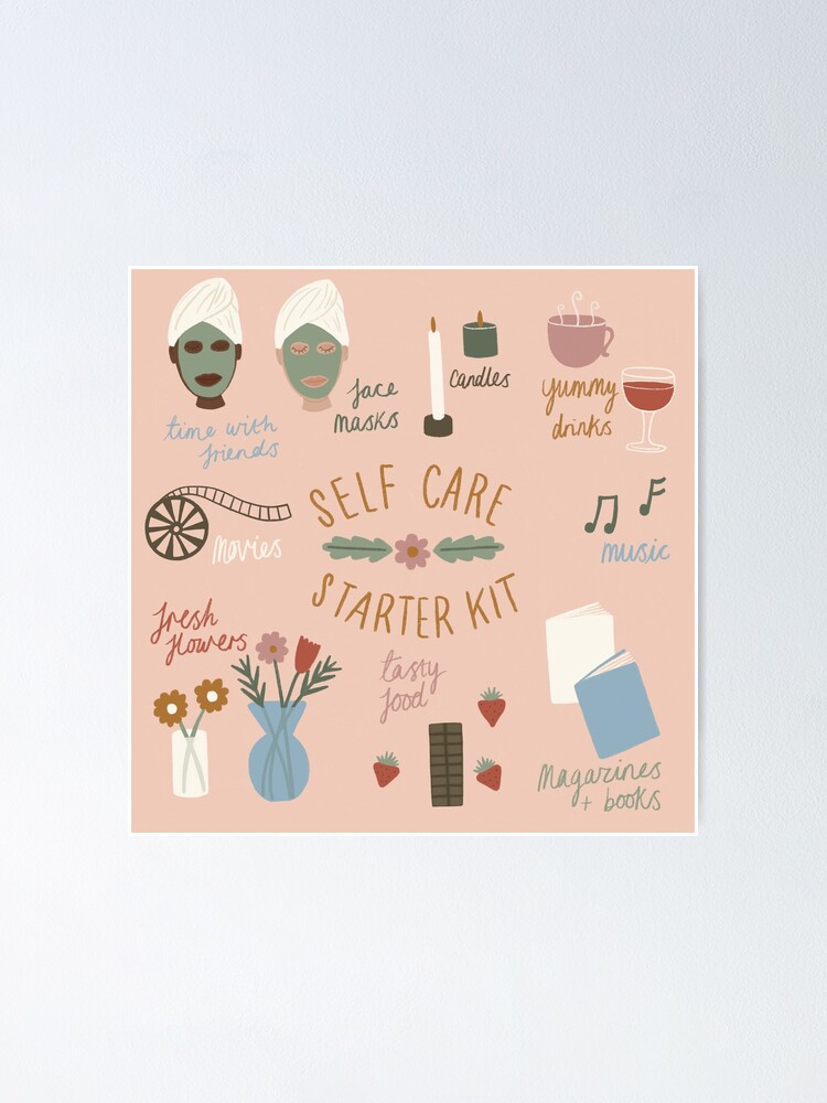 "Self Care Starter Kit" Poster for Sale by hmstudio | Redbubble