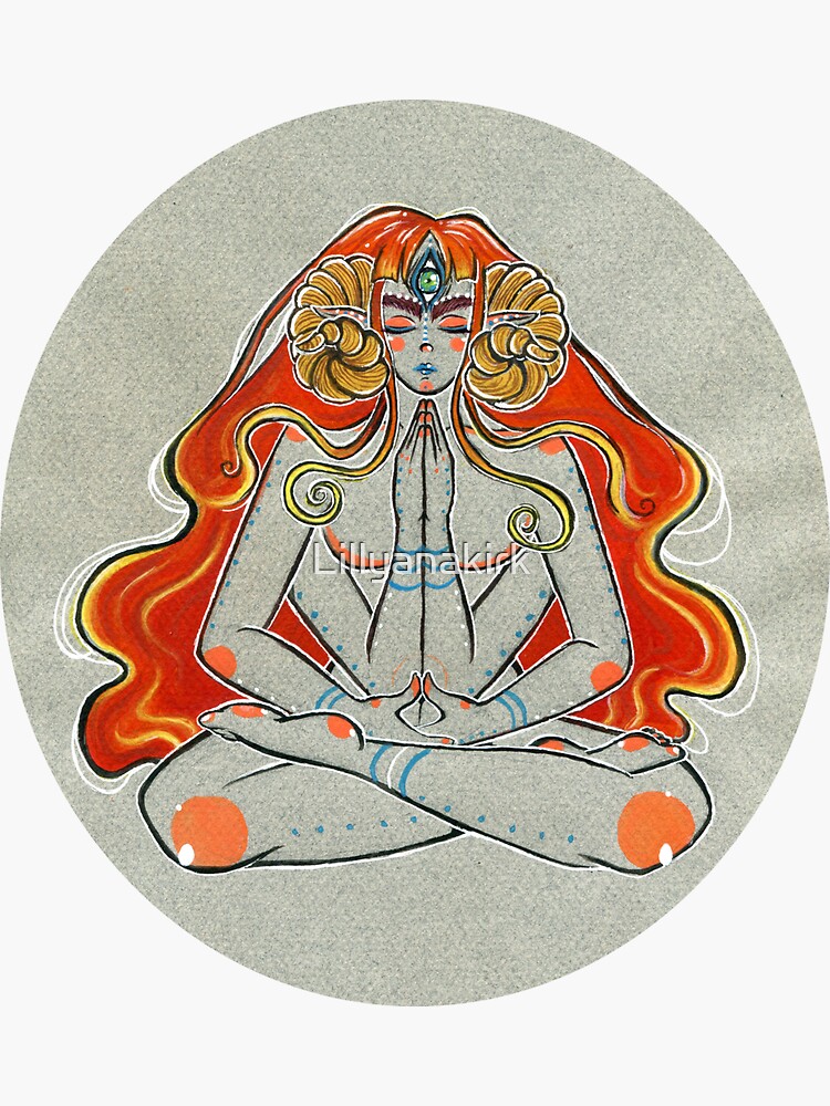 "Fire Goddess" Sticker by Lillyanakirk | Redbubble