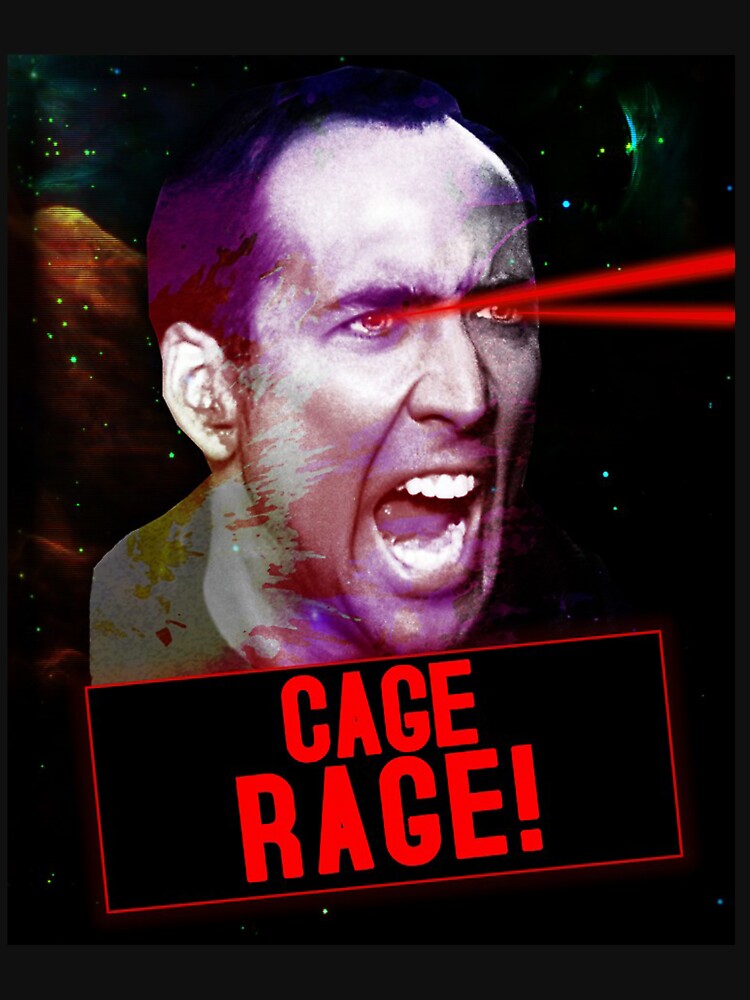 "Nicolas Cage Rage Shirt, Nicholas Cage Face Nichol" T-shirt by ...