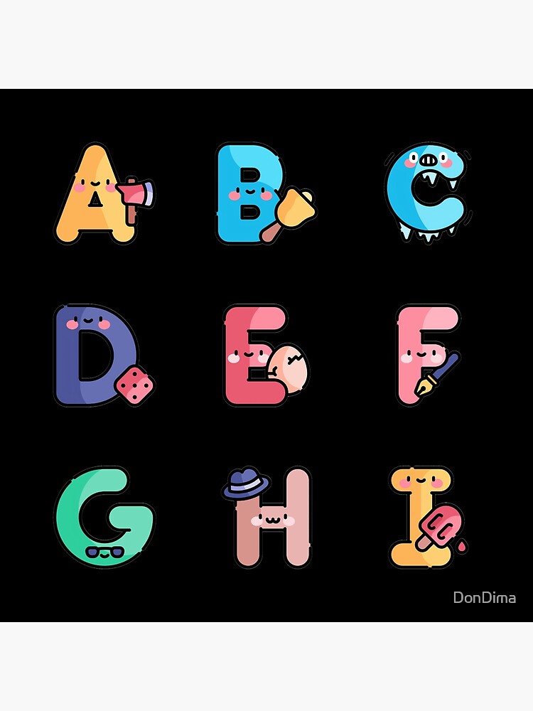 "Cute ABC Alphabet Kids Pack" Poster by DonDima | Redbubble