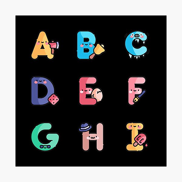 "Cute ABC Alphabet Kids Pack" Photographic Print by DonDima | Redbubble