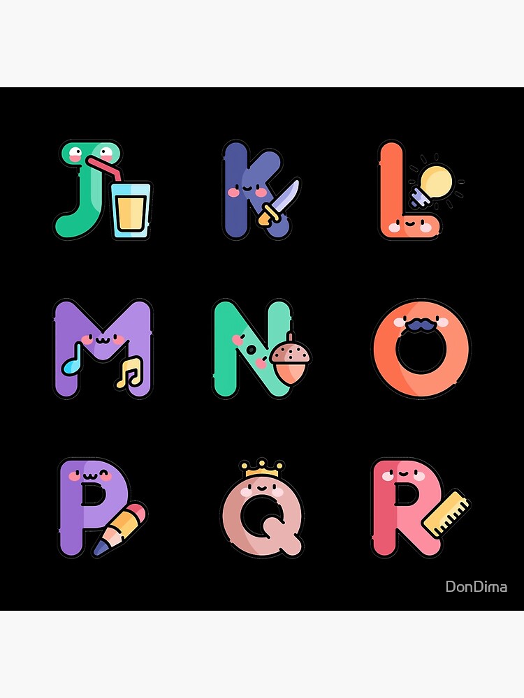 "Cute ABC Alphabet Kids Pack" Poster for Sale by DonDima | Redbubble