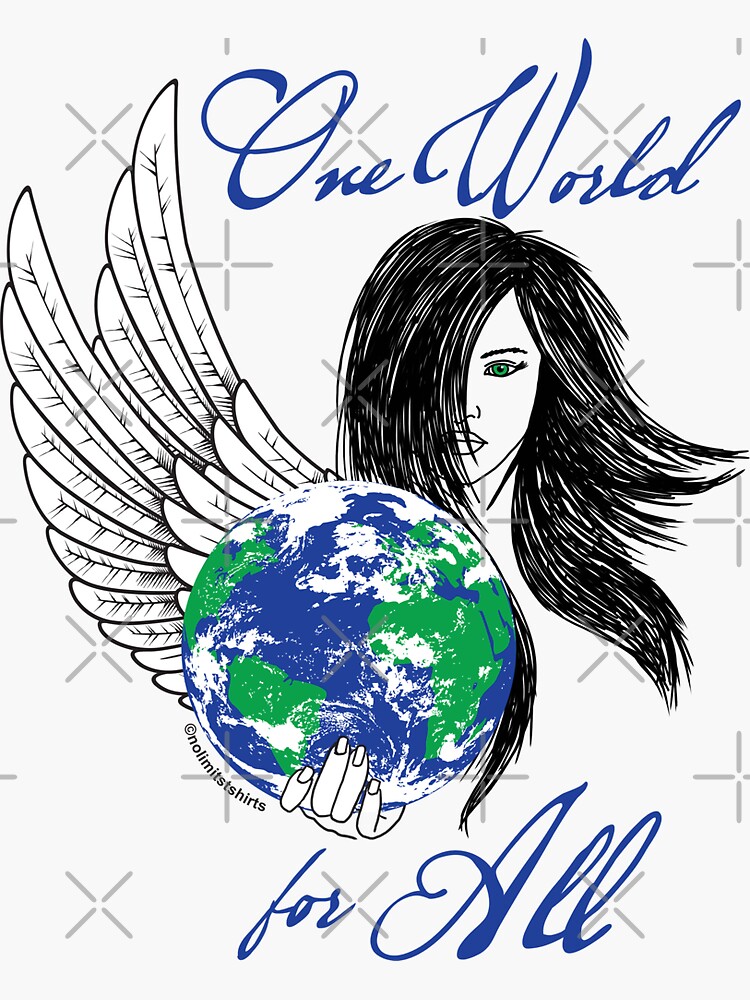 "One World" Sticker for Sale by AnaLeon | Redbubble