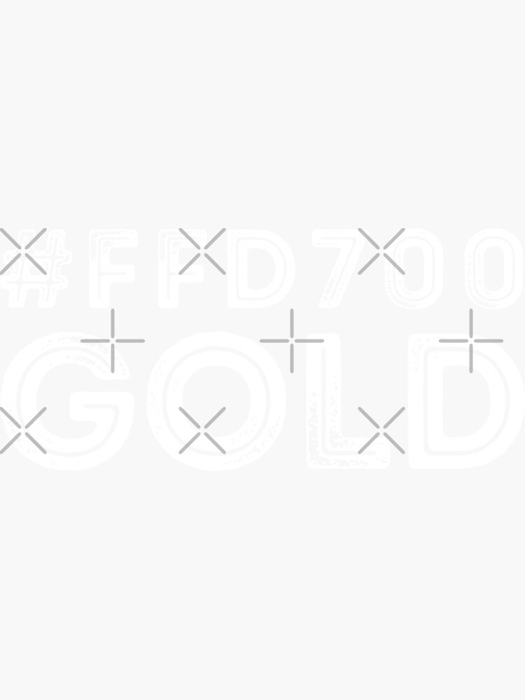 "Gold Hex Code Color #FFD700 White print" Sticker for Sale by ...
