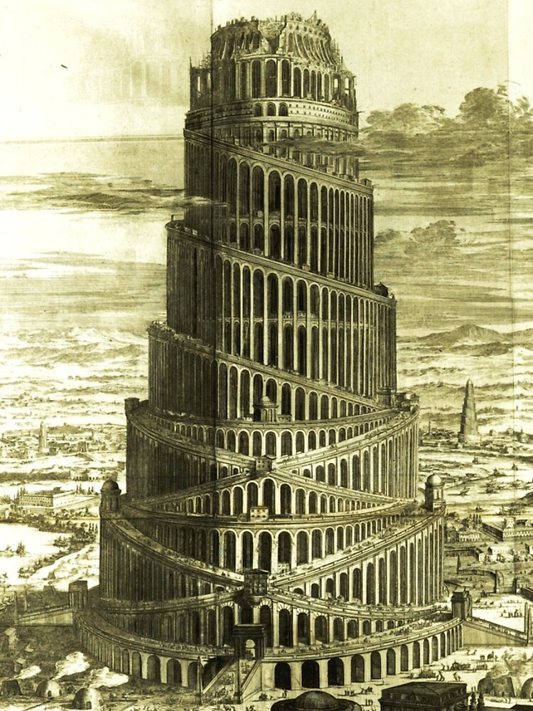 "Tower of Babel, KIRCHER’S Turris Babel (1679)" iPhone Case for Sale by ...