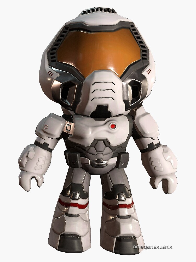 "DoomGuy White" Sticker for Sale by omeganexusmx | Redbubble
