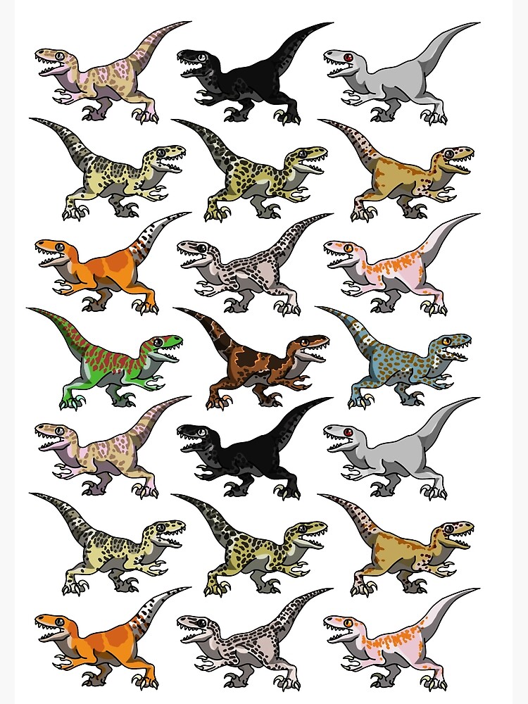 "Gecko Raptor Series: The Pack" Art Print by Tyranachu | Redbubble
