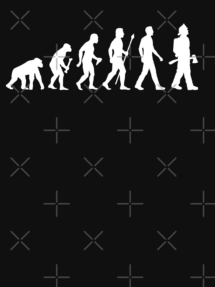 "Funny Firefighter Evolution Shirt" T-shirt for Sale by BeyondEvolved ...