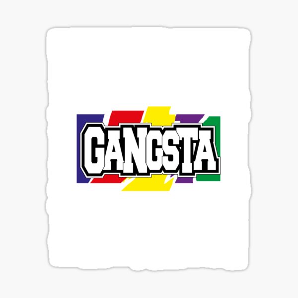 "Color Me Gangsta vintage Funny Classic Hip Hop Rap Gangster " Sticker ...