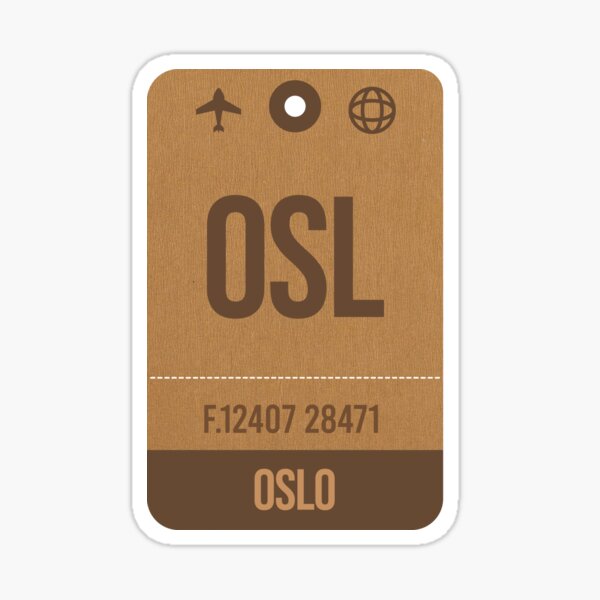 "Oslo (OSL),Norway-Vintage Airport Luggage Tag Gift Idea For Traveller ...