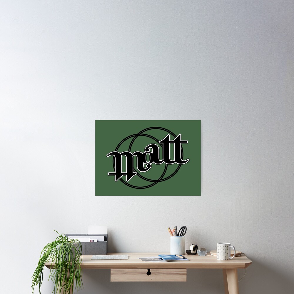 "Matt ambigram" Poster for Sale by black-ink | Redbubble