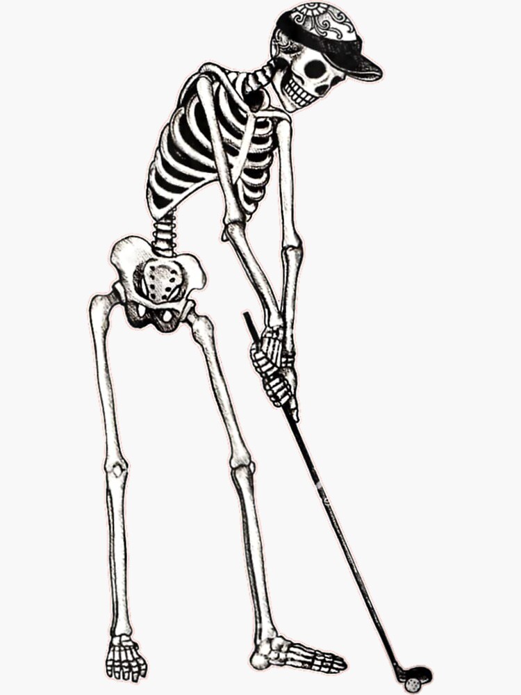 Pegatina «ESQUELETO DE GOLF - tendencia de esqueleto de golf | ESQUELETO - skelton, Trending» de ...