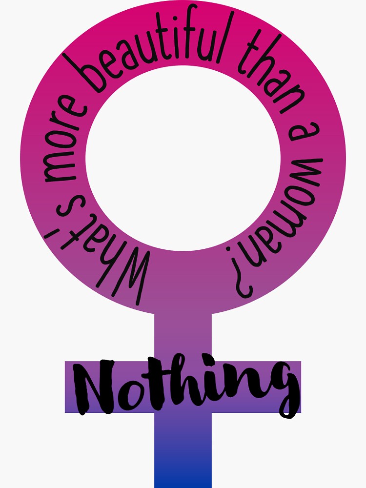Feminist Bisexual Pride Flag Sticker By Lyricalettering Redbubble
