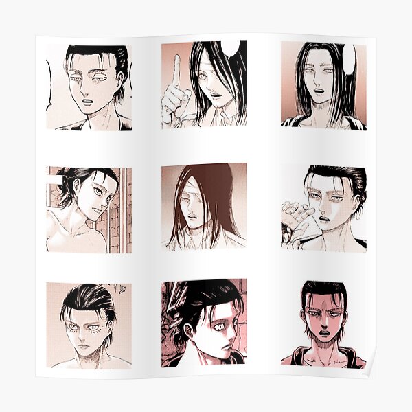 "Attack on Titan Eren Pack 2" Poster by MajesticStore | Redbubble