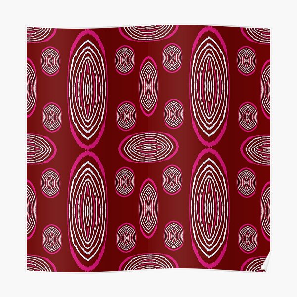 "red seamless pattern with shapes design" Poster by Raiwanshop | Redbubble