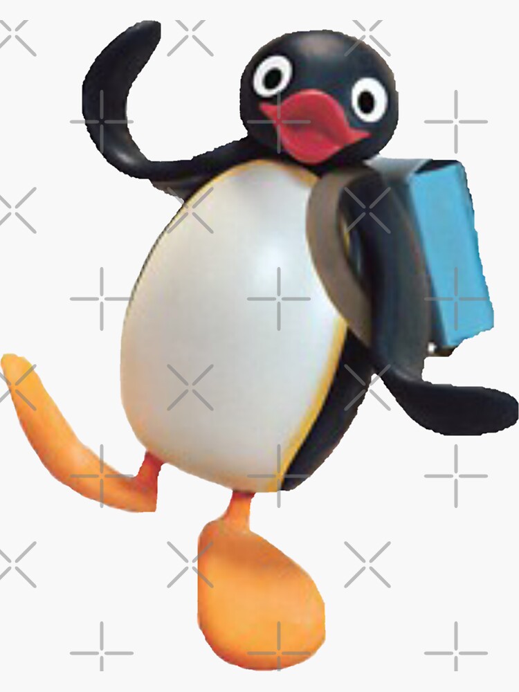 " Angry Pingu School Bag Cute funny Tshirt" Sticker for Sale by ...