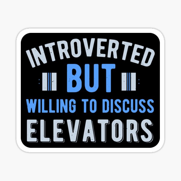 "Funny Elevator" Sticker by artworkbyrihen | Redbubble
