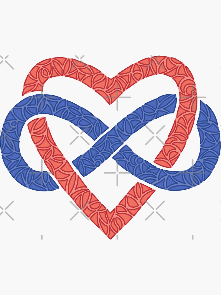 "Polyamory Infinity Heart Mosaic Shapes" Sticker for Sale by manutz ...
