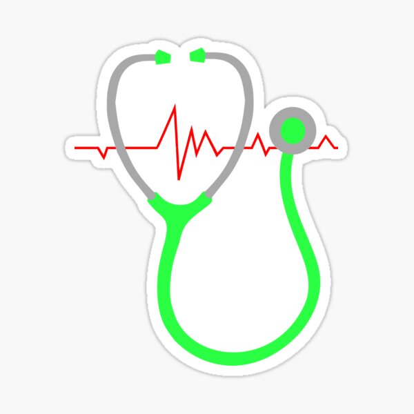 "Life and green stethoscope " Sticker for Sale by Kharotus | Redbubble