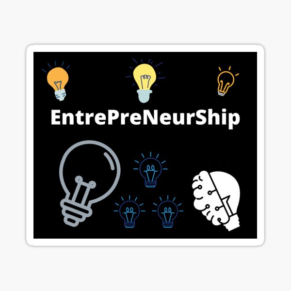 "Entrepreneurship lightbulb design" Sticker for Sale by Vermistis ...