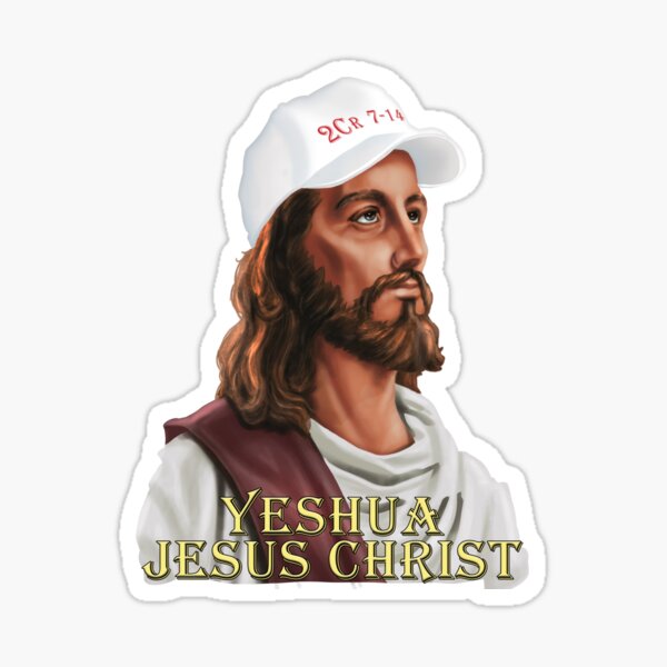 "Pray Yeshua / Jesus Christ" Sticker by Ardeci | Redbubble