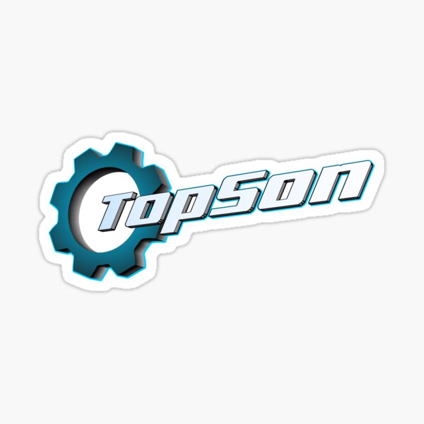 "Top Son cog gear logo" Sticker by angelisart | Redbubble