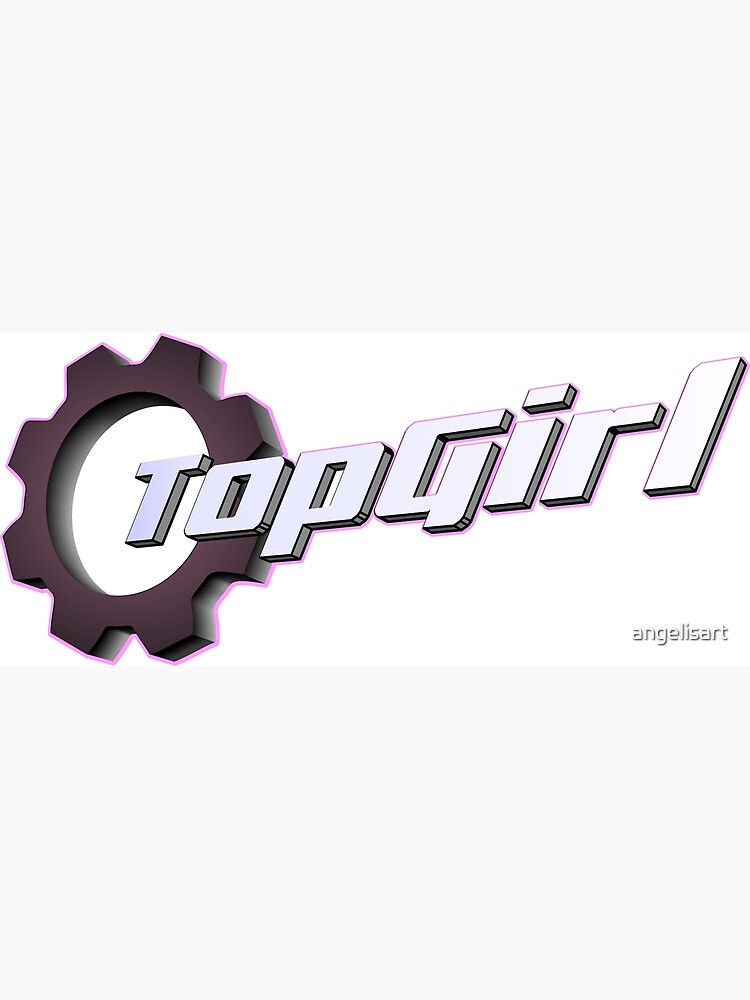 "Top girl cog gear logo" Art Print by angelisart | Redbubble