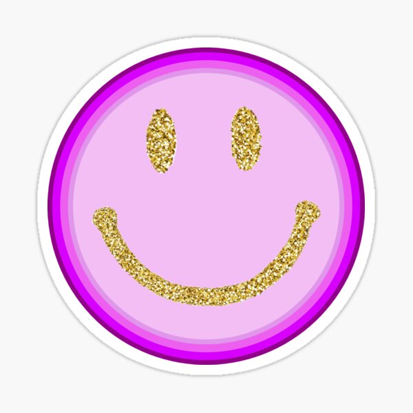 "Purple Glitter Smiley" Sticker by KarlesArt | Redbubble