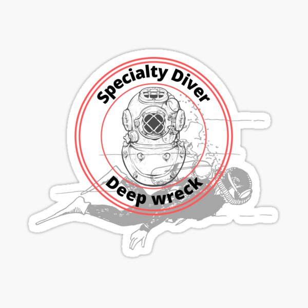 "Deep wreck scuba diver" Sticker by OM-Merchandise | Redbubble