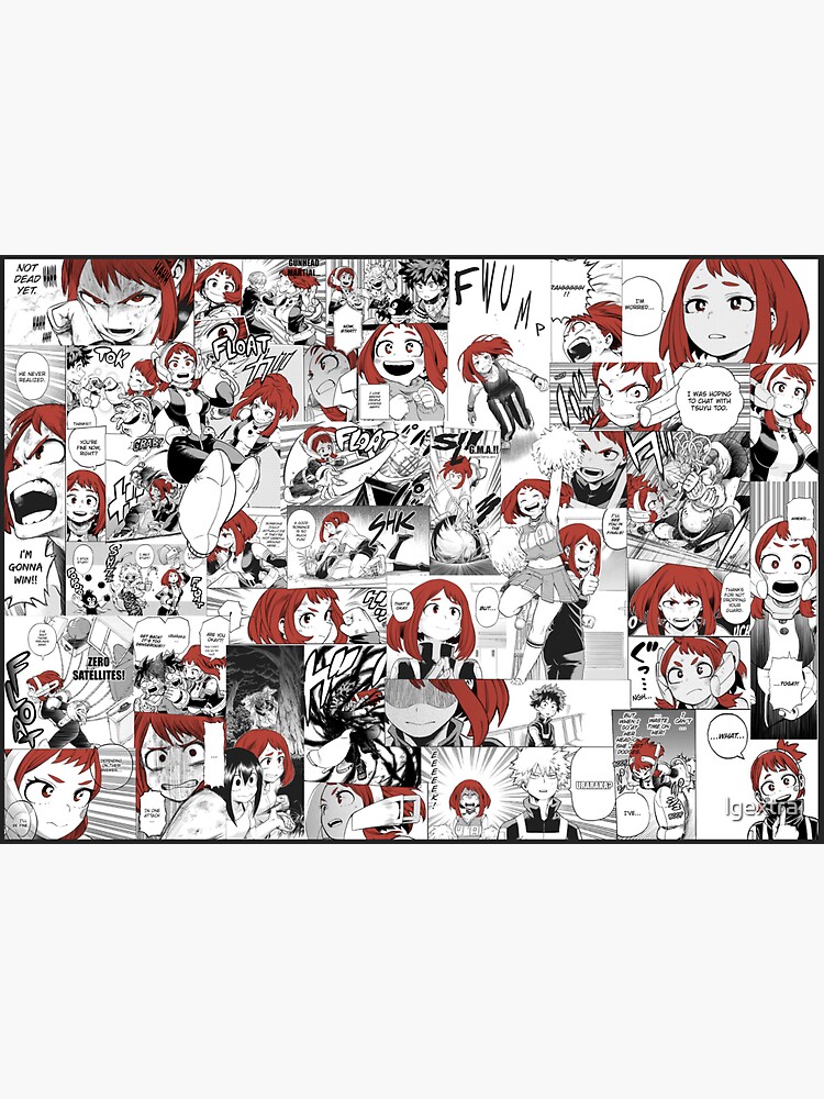 "My Hero Academia Uravity Ochaco Uraraka Manga Collage " Sticker for ...