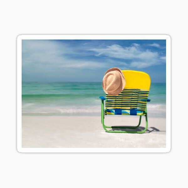 "SunHat and Sunlounger" Sticker for Sale by adrianbrockwell | Redbubble