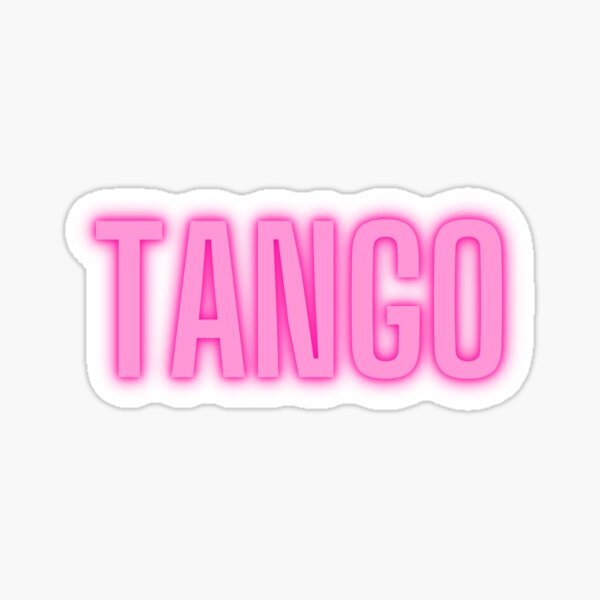 "TANGO - neon letters" Sticker by Spectral2 | Redbubble