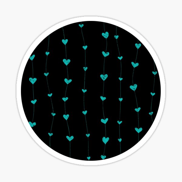"Pretty Little Hearts and Threads in Tiffany Blue Color and Black ...