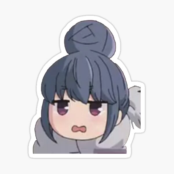 "Yuru Camp Cute Surprise Rin" Sticker by Aaronvalentinus | Redbubble