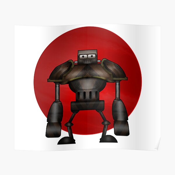 "Cartoon Robot (Sanrt)" Poster by A-T-H | Redbubble