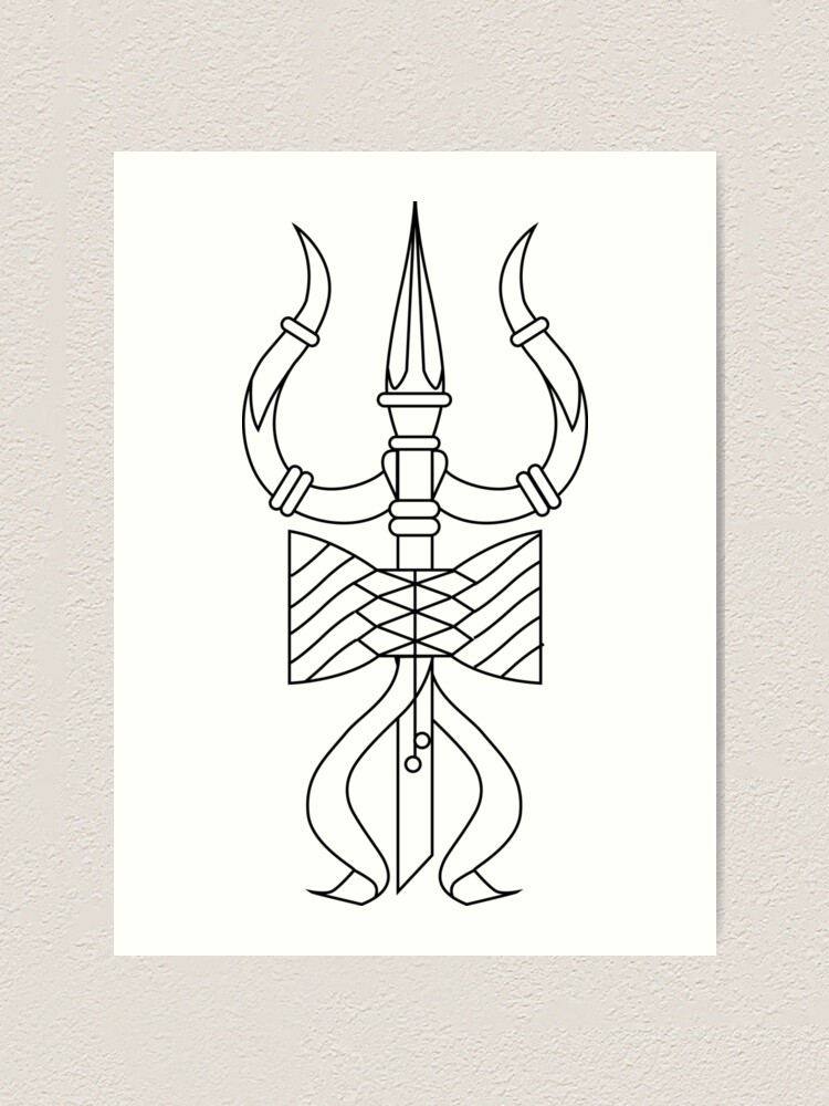 "Trishul" Art Print for Sale by RaaVeeDesign | Redbubble