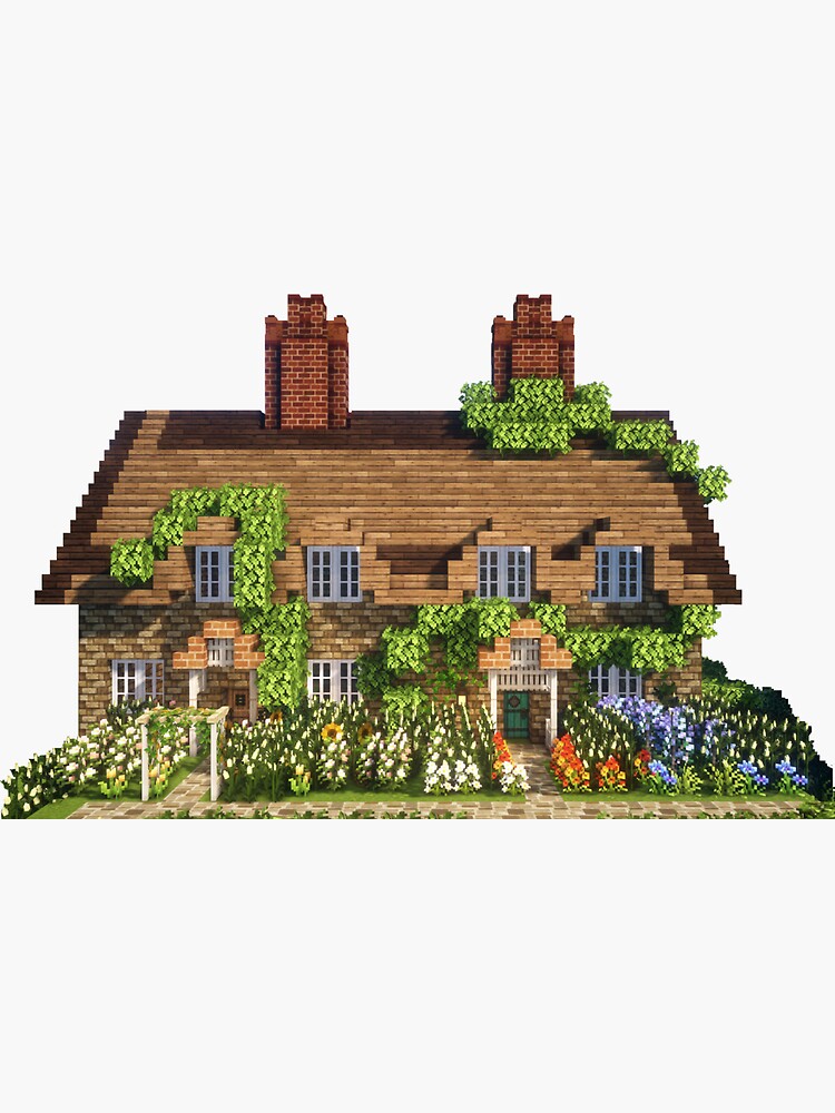 "Minecraft English Cottage" Sticker for Sale by cherieluna | Redbubble