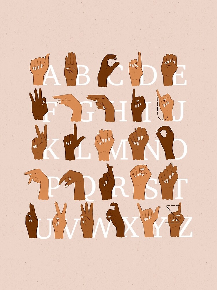 "Inclusive ASL Alphabet" Poster for Sale by ArezuCo | Redbubble