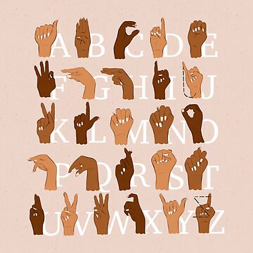 "Inclusive ASL Alphabet" Poster for Sale by ArezuCo | Redbubble