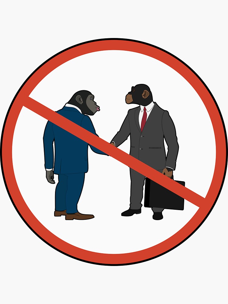 "No Monkey Business" Sticker for Sale by ProjectMalawi | Redbubble