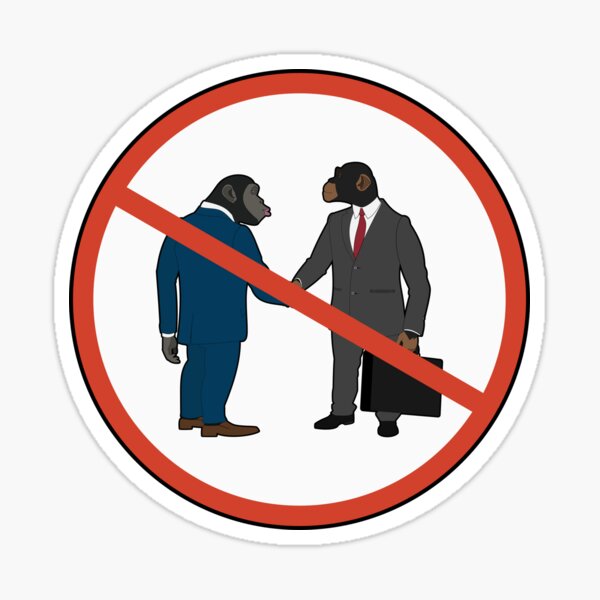 "No Monkey Business" Sticker for Sale by ProjectMalawi | Redbubble