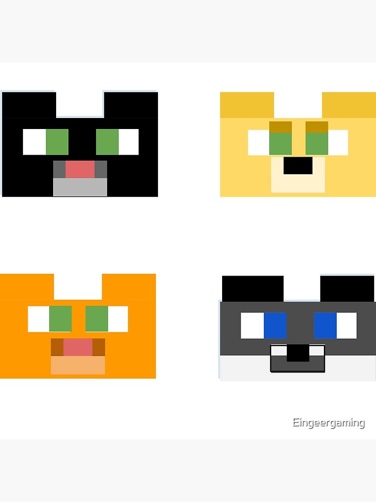 "classic block cat" Poster by Eingeergaming | Redbubble