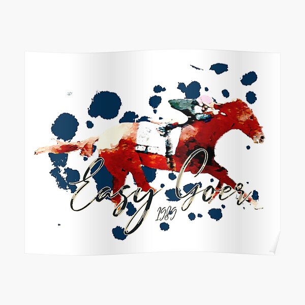 "Famous Racehorses - Easy Goer 1989" Poster by ginnyl52 | Redbubble