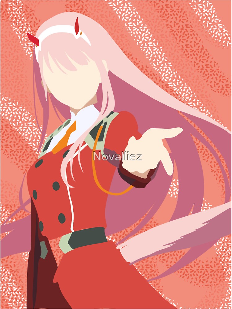 "Zero Two Illustration " Sticker for Sale by Novalliez | Redbubble