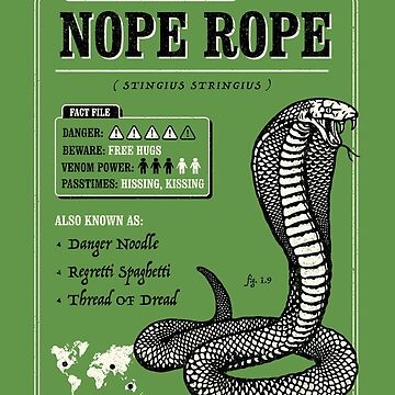 "Nope Rope" Sticker for Sale by dumbshirts | Redbubble