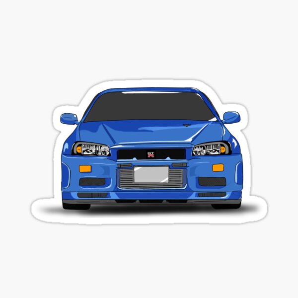 "Nissan GTR R34" Sticker for Sale by Pseudo-RND | Redbubble