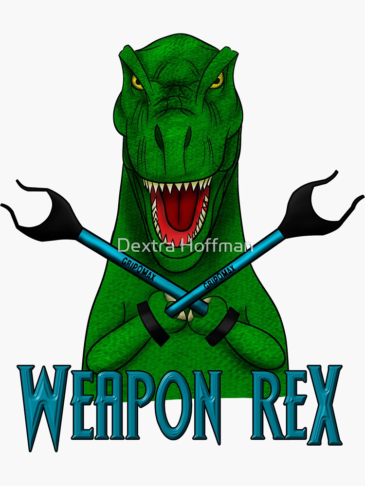 "Weapon Rex" Sticker for Sale by dextrahoffman | Redbubble